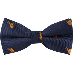 Saxophone Jazz Musician Bow Tie for Him Sax Music Lover Fun Bowtie for ...