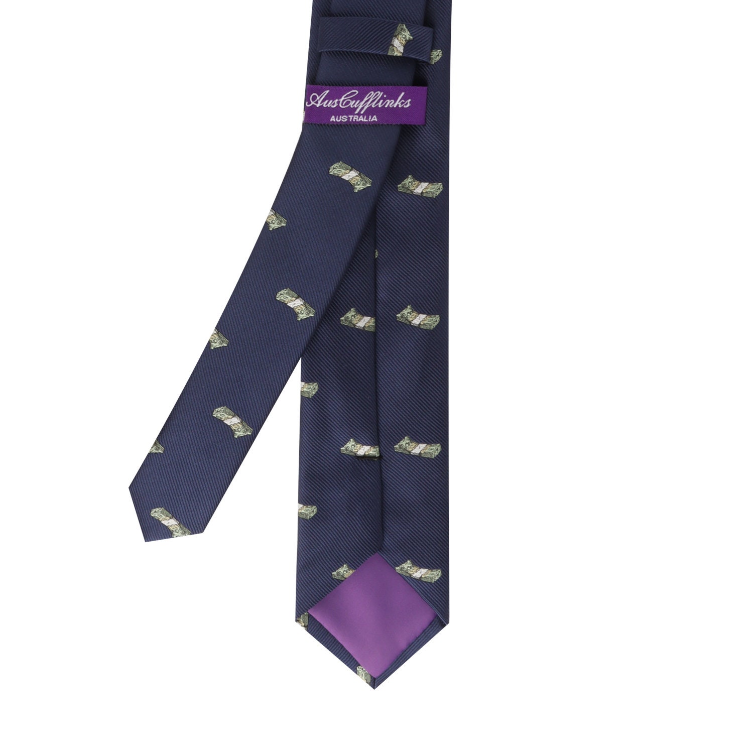 Cash Money Wall Street Banker Skinny Tie Mens Necktie Wolf of Wall St ...