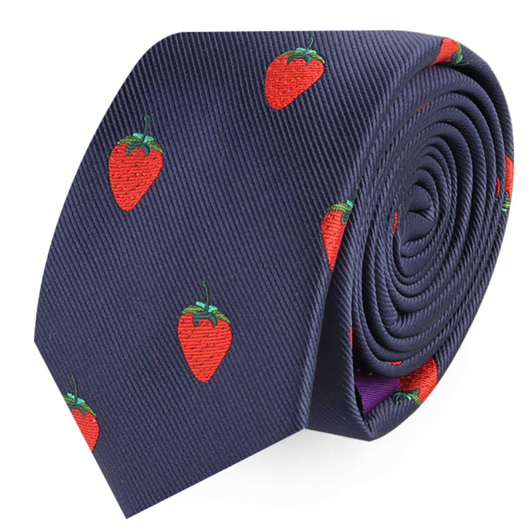 Strawberry Ties for Him Fruit Lover Fruits Farmer Ties for Men Straw ...