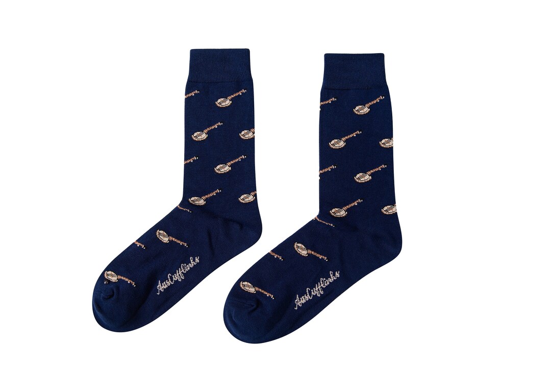 Music Lover Banjo Musician Socks for Him Acoustic Gift for Men Music ...