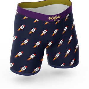 Rocket Ship Astronaut Undies Underwear Mens Space Lover Briefs Jocks ...