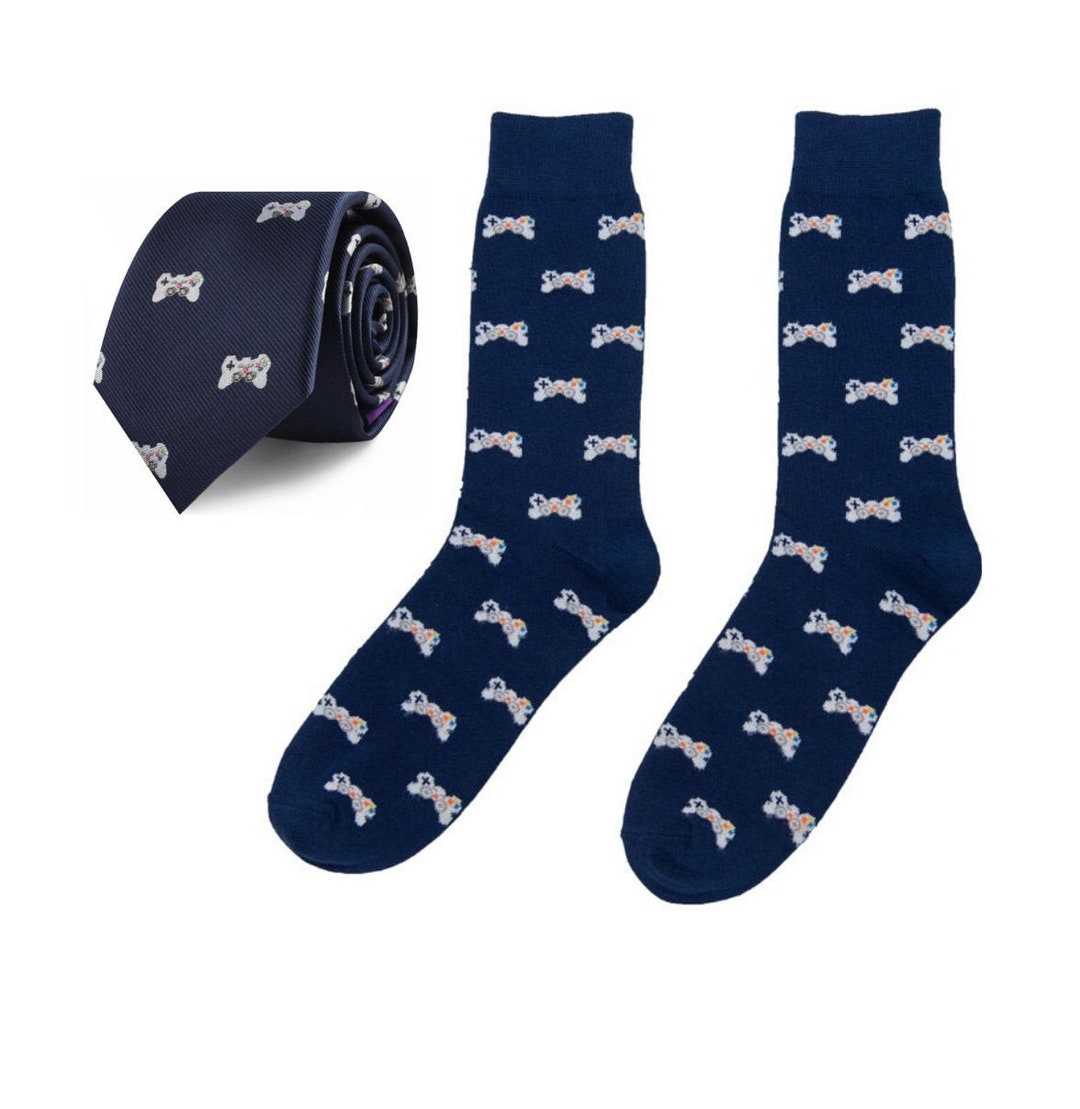 Gamer Socks & Tie Combo Gift for Men Video Game Sports - Etsy