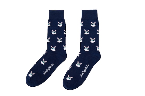 Bunny Rabbit Socks for Him Bunny Animal Lover Rabbit Socks | Etsy