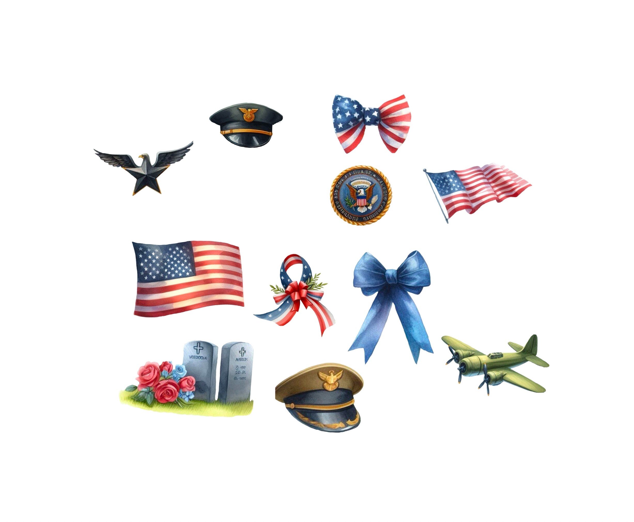 Memorial Day Clipart Digital Download Only PNG Files - Etsy