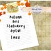 Digital Autumn Fall Bird Leaves Stationery Printable Writing Paper ...