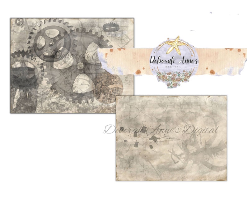 Digital Paper Pack Junk Journal Signatures Scrapbooking Digi Set PDF 5 ...