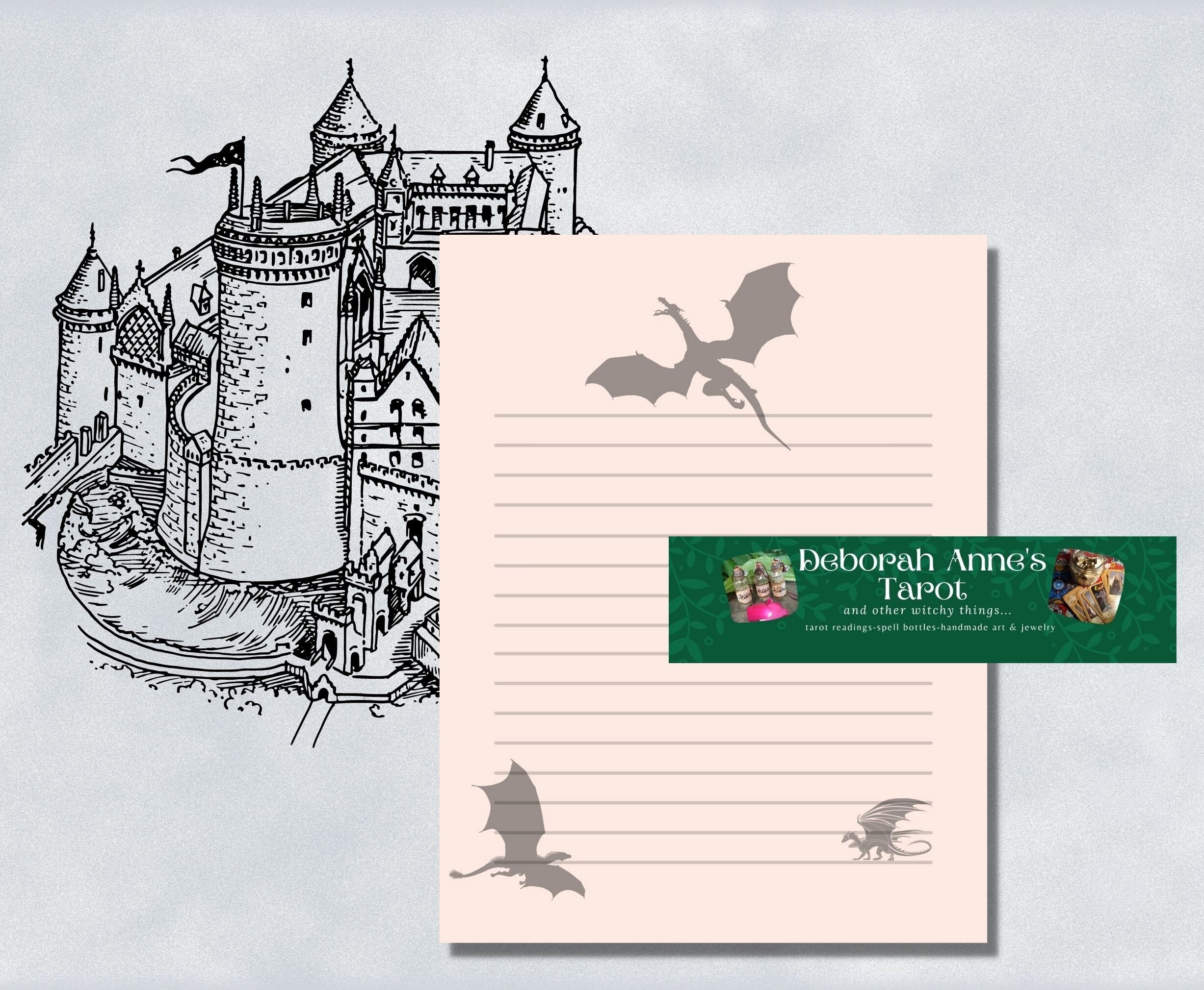 Dragon Stationary Digital Printable Download ONLY PDF File US ...