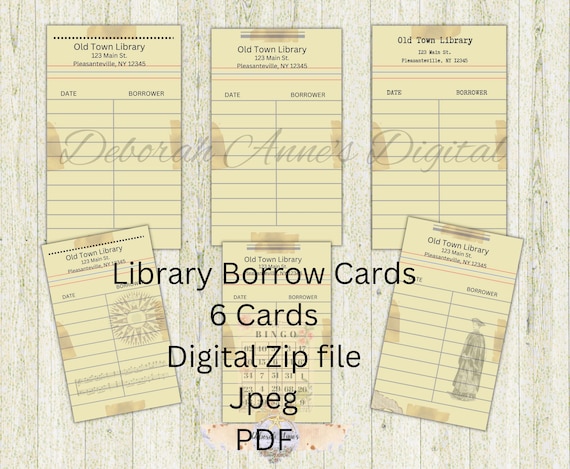 Library Borrowers Card Template
