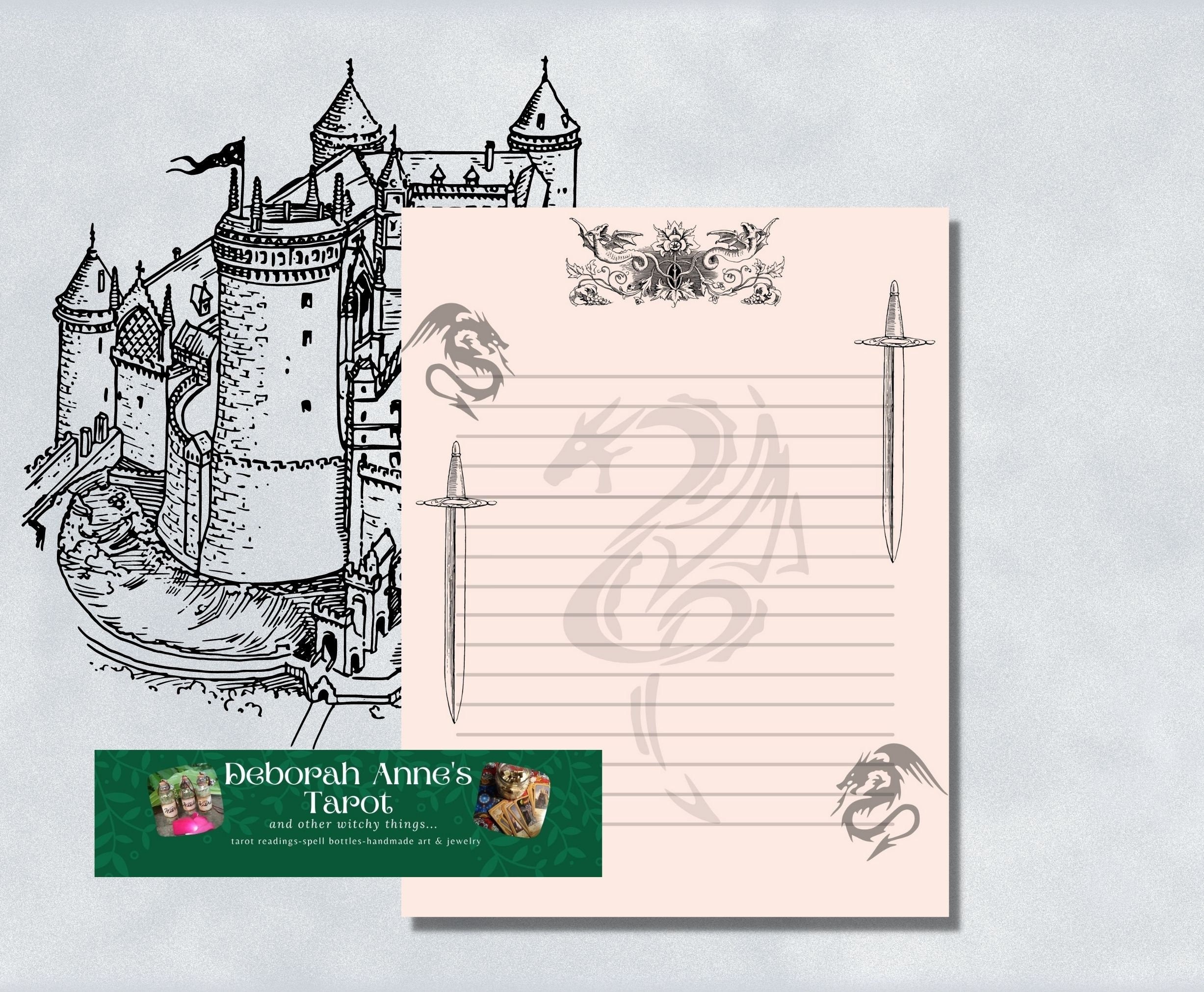 Dragon Stationary Digital Printable Download ONLY PDF File US ...