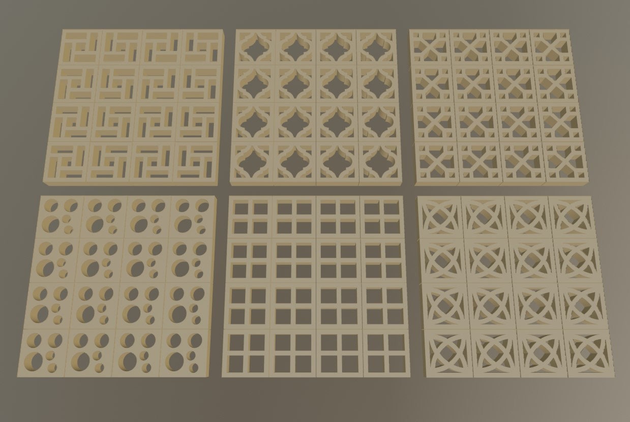 Set of 24 X Breeze Blocks STL Files for 3D Printing. Digital Download ...