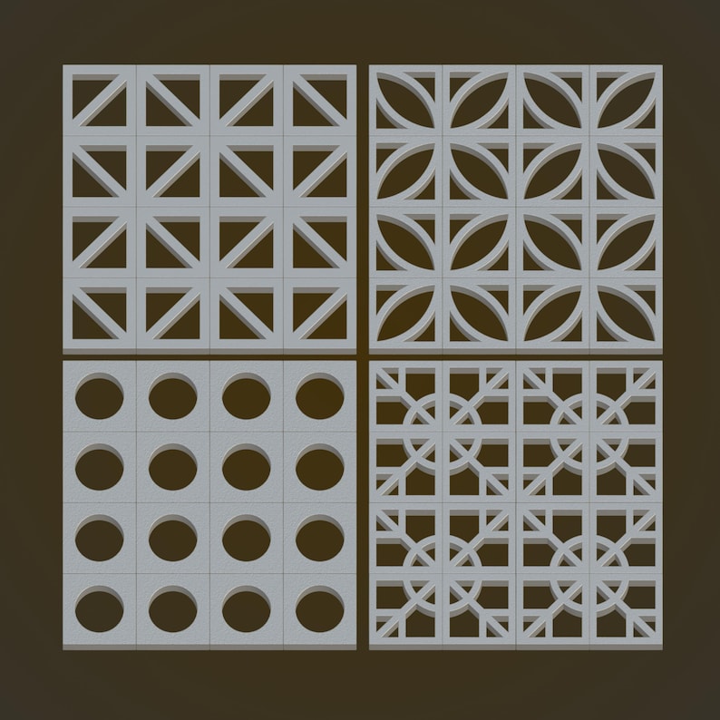 24 Retro Breeze Blocks STL Files: Miniature Scale Modeling (digital ...