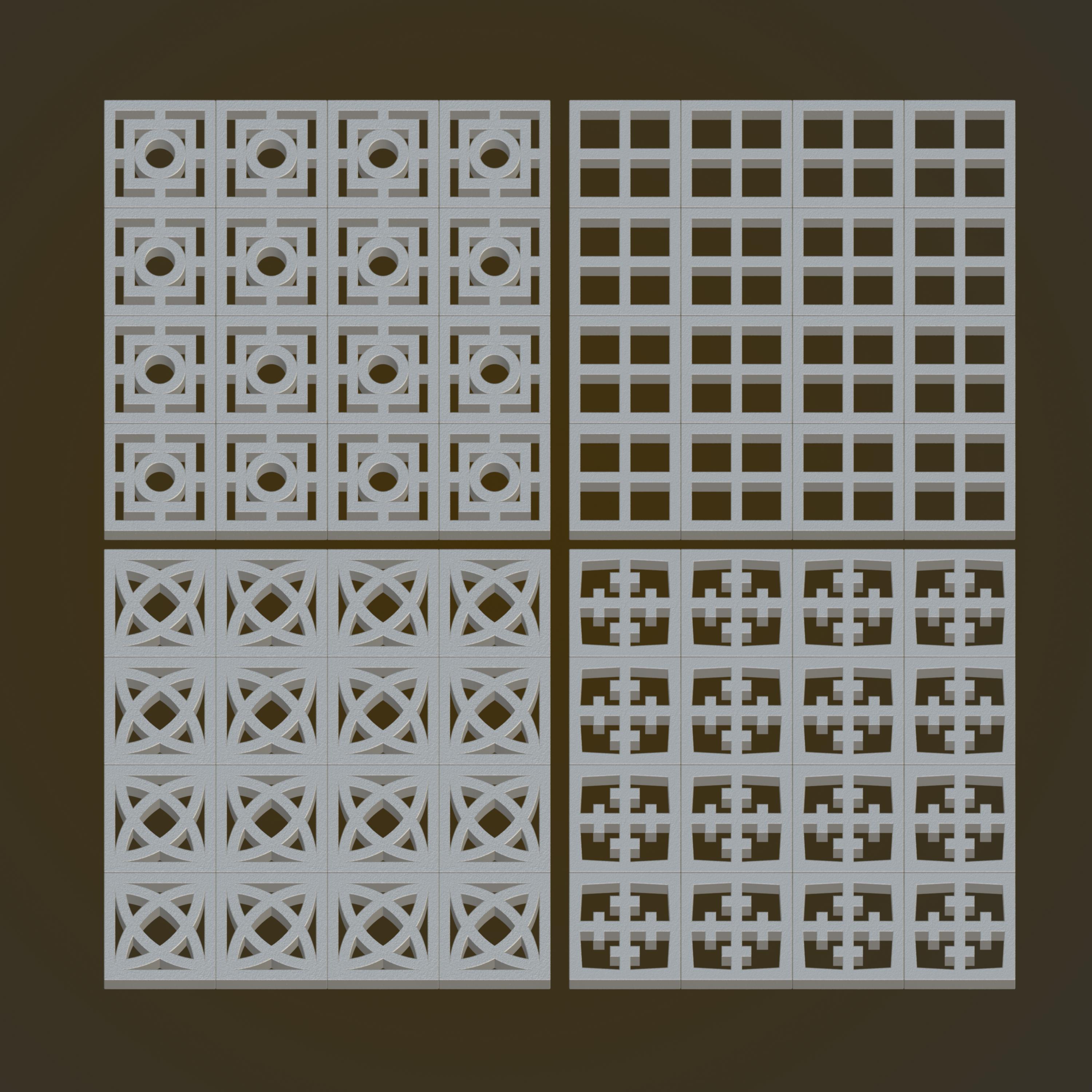 24 Retro Breeze Blocks STL Files: Miniature Scale Modeling (digital ...