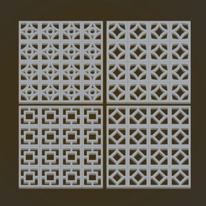 Set of 24 X Breeze Blocks - Cinder Blocks - STL Files for 3D Printing ...