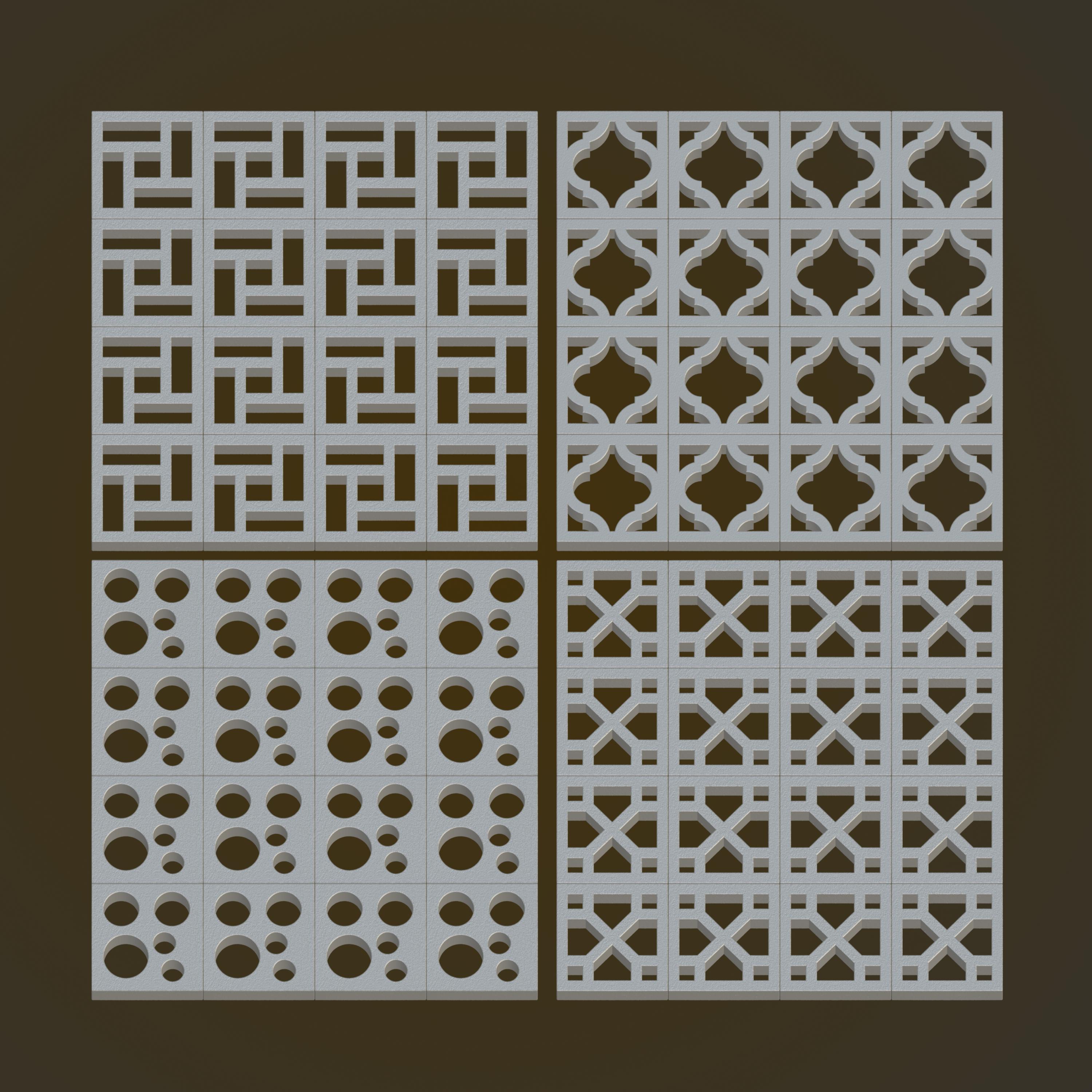 24 Retro Breeze Blocks STL Files: Miniature Scale Modeling (digital ...