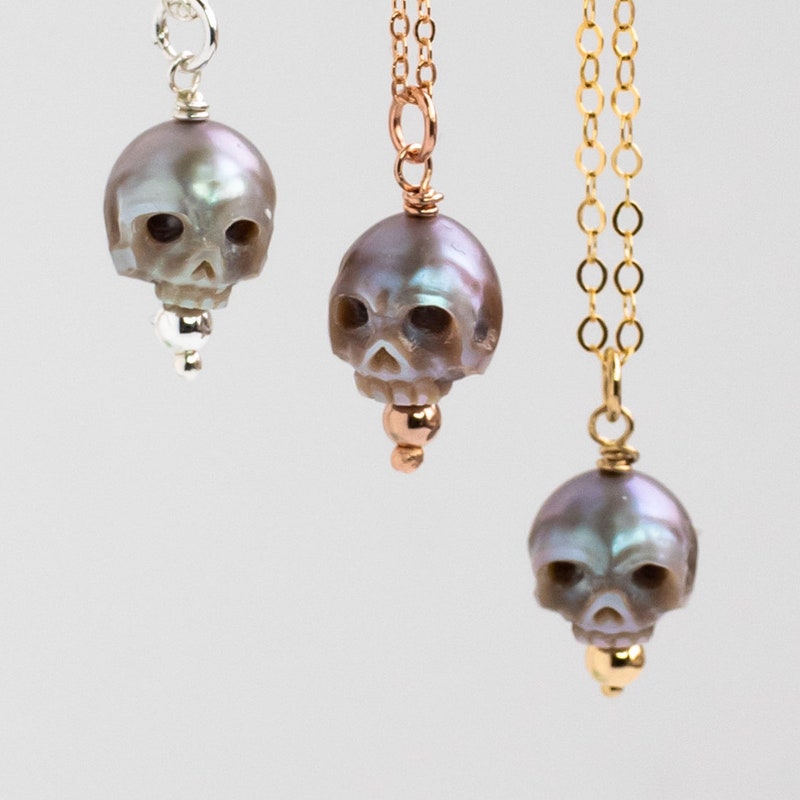 Pearl Skull - Etsy
