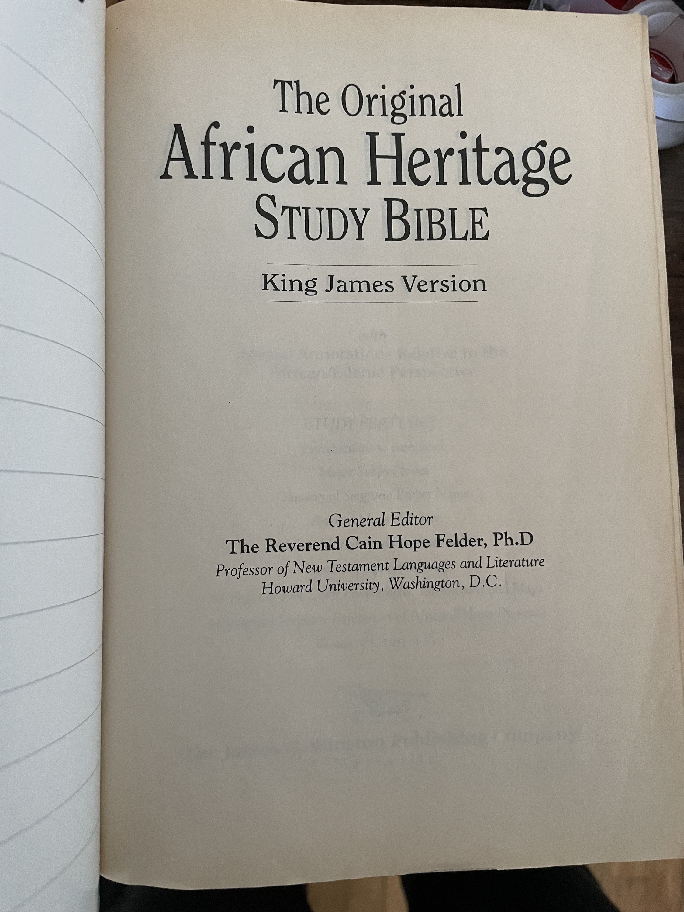 The Original African Heritage Study Bible, 1993, Soft-cover First ...