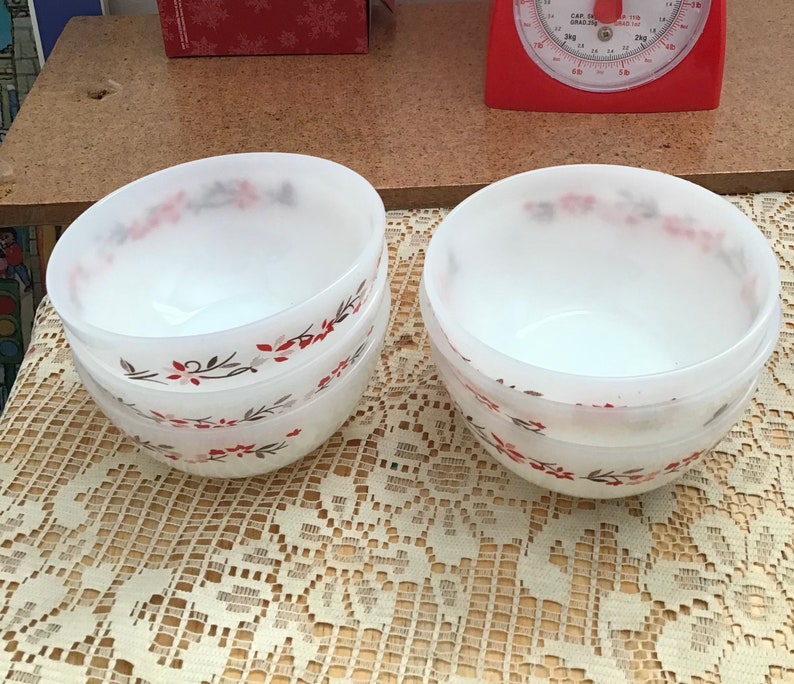 Vintage Termocrisa Glass Breakfast Cereal, Small Soup or Dessert Bowls ...