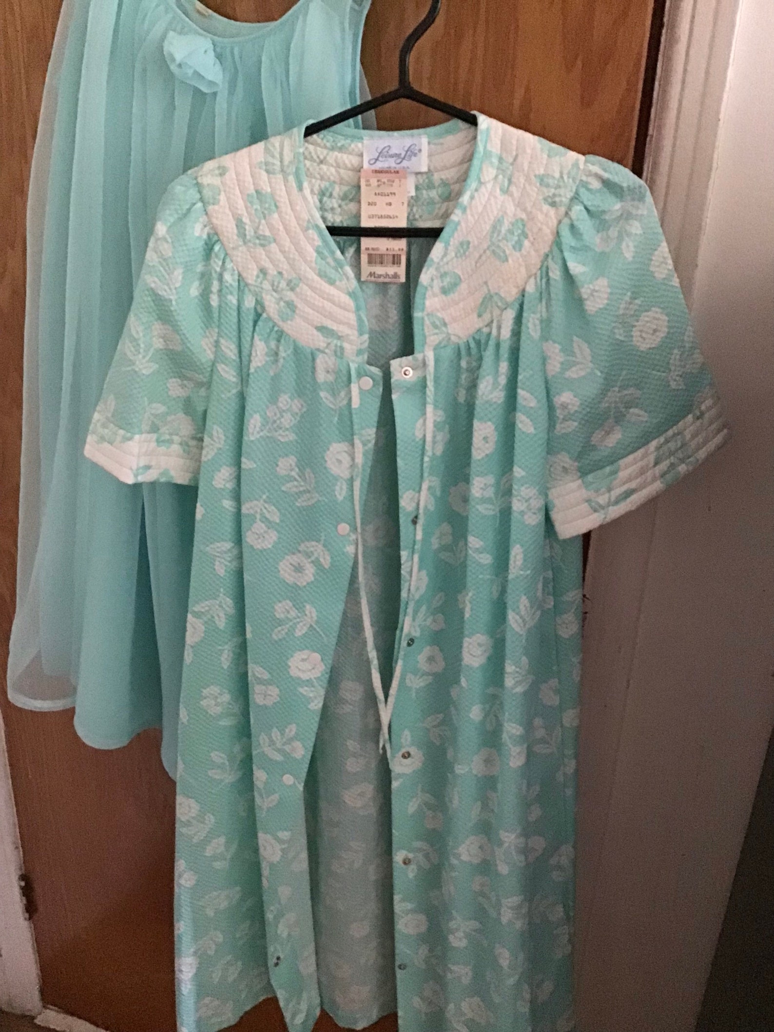 1980's Vintage Housecoat Robe Nightwear Turquoise Size - Etsy