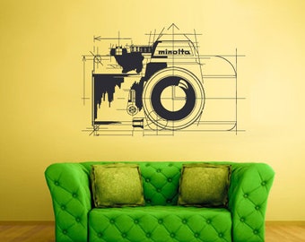 Photo Camera Wall Vinyl Decal Photography Studio Stickers - Etsy
