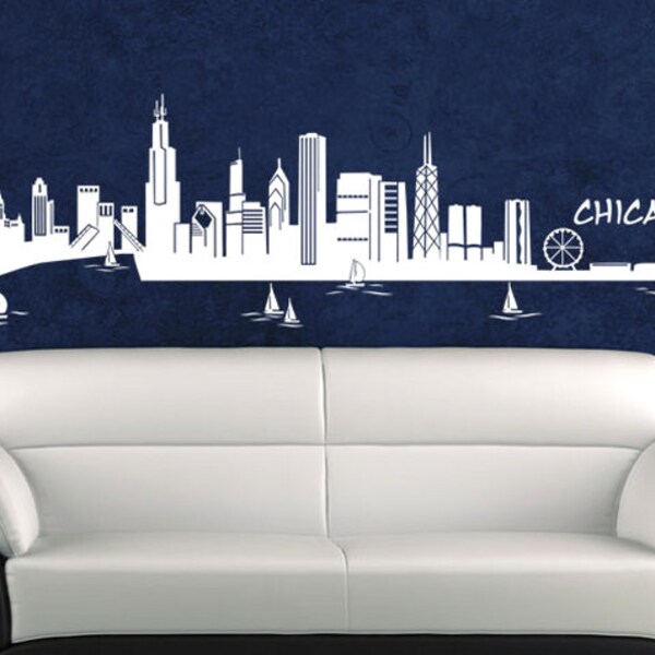 Skyline Wall Decal - Etsy