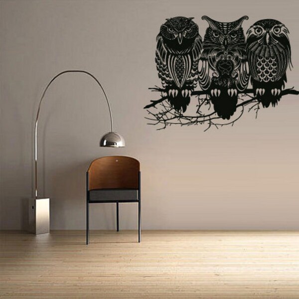 Owl Wall Decal - Etsy
