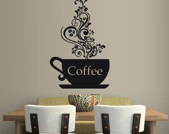 Coffee Wall Decal Kitchen Poster Coffee in Different Languages Coffee ...
