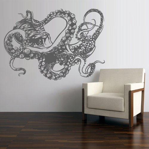 Octopus Wall Decor Octopus Wall Decals Tentacles Wall Art - Etsy