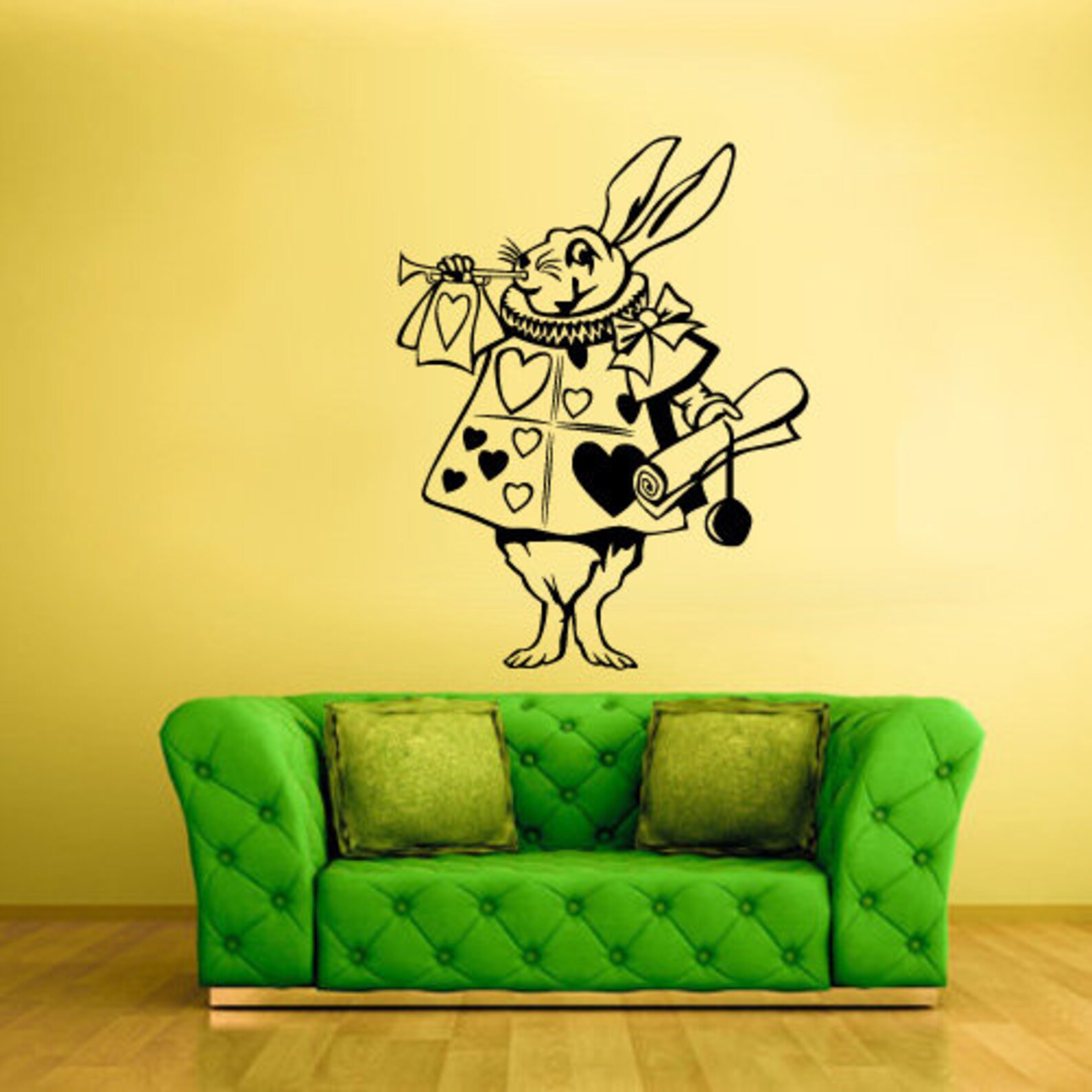 Alice in Wonderland Rabbit Wall Decal Rvz2379 - Etsy