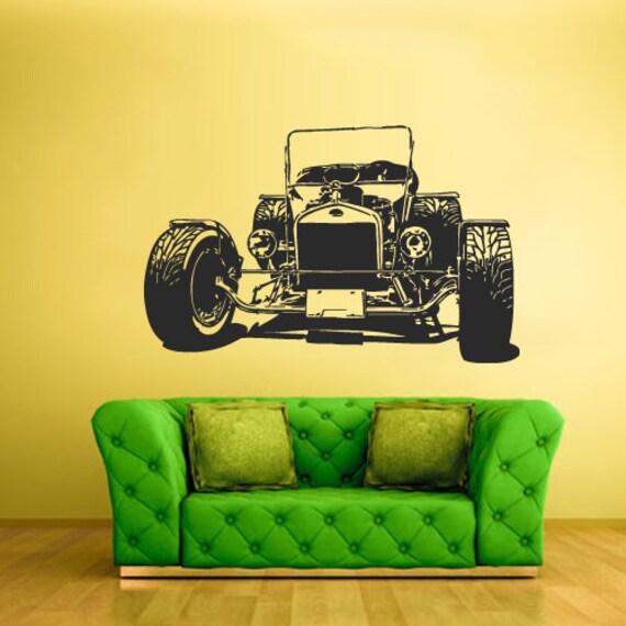 Hot Rod Wall Decal Muscle Car Rz2290 | Etsy