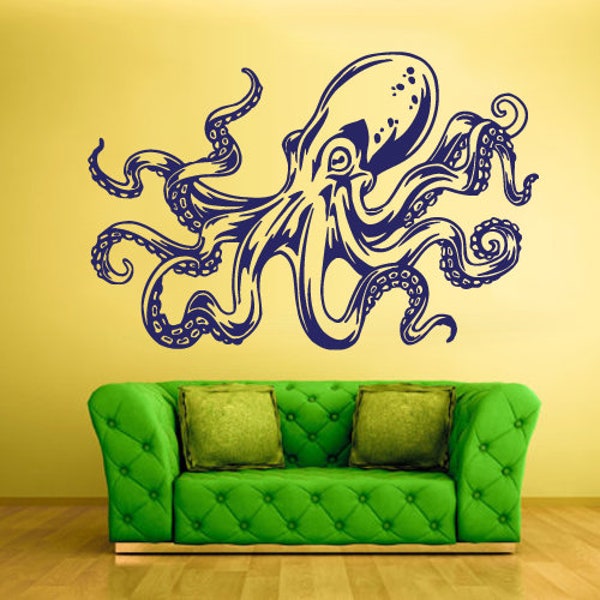 Octopus Wall Decal - Etsy