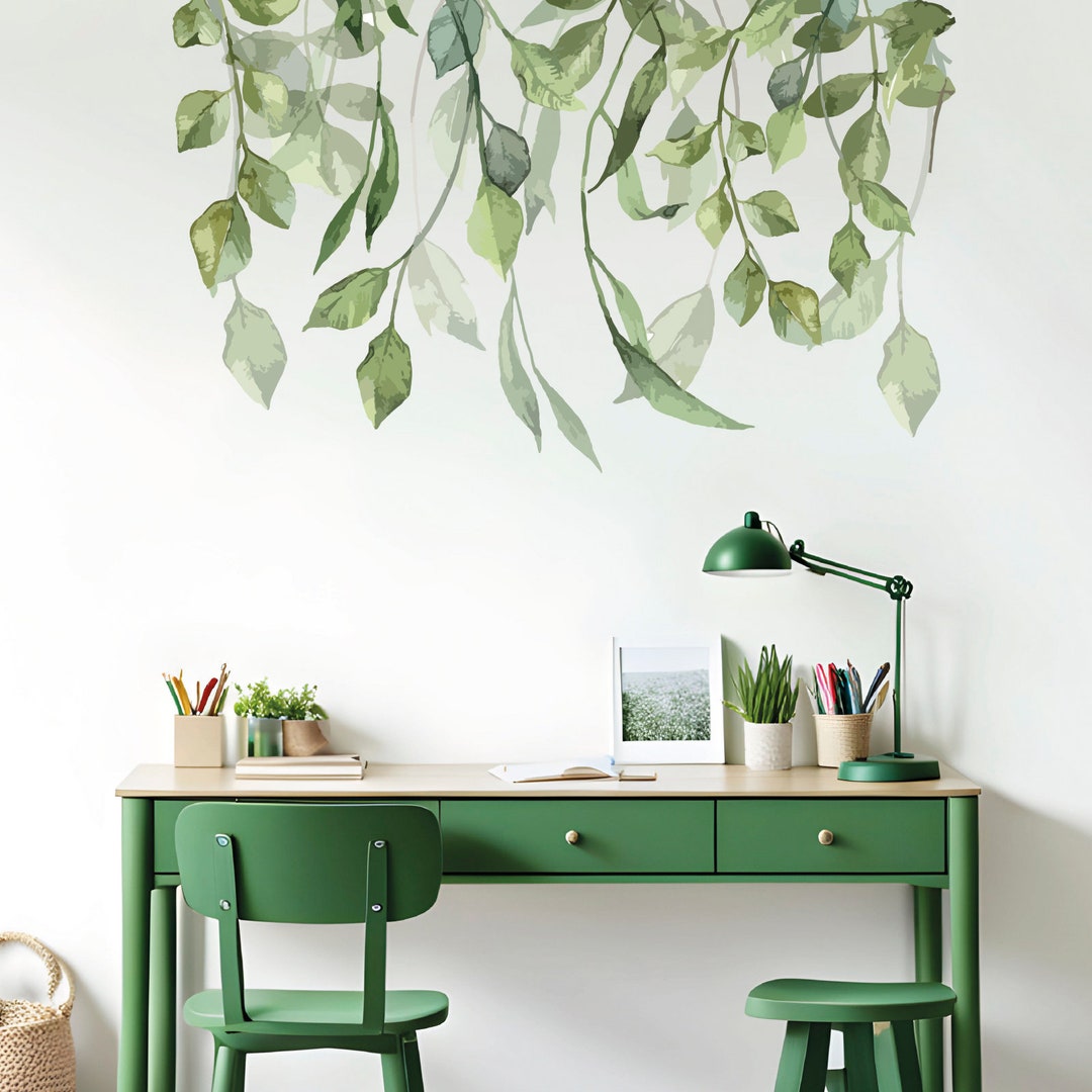 Hanging Eucalyptus Decals Greenery Wall Stickers Vines Leaves El106 - Etsy