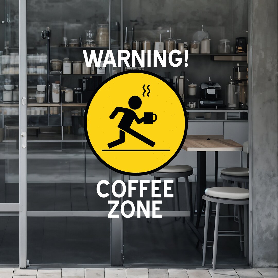 Coffee Zone Storefront Business Sign Decal Company Window Personalized ...