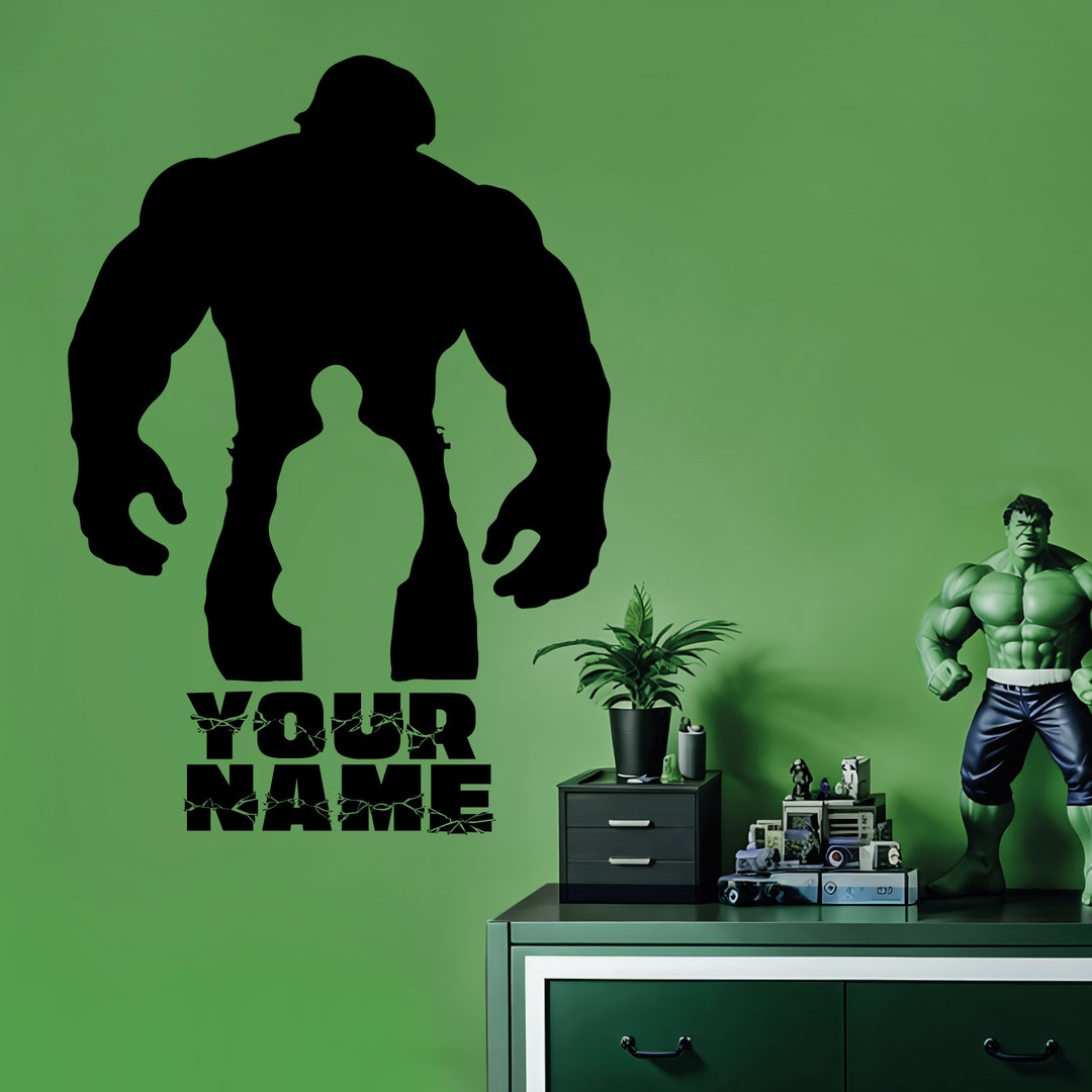 Personalized Green Monster Wall Decal Custom Name Sticker Decor Kids ...