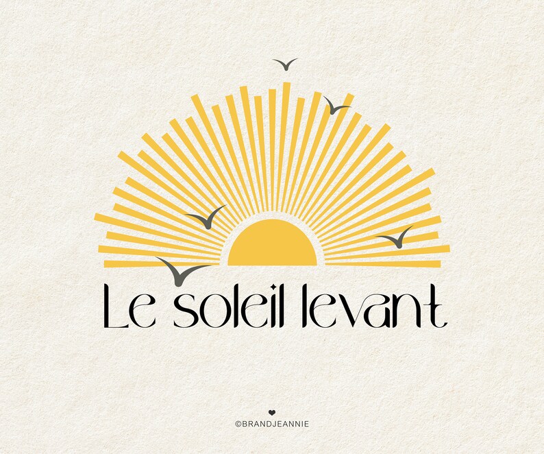 Sun Logo, Celestial Logo, Modern Boho Logo, Sun Rays Sun Beams Sunburst ...