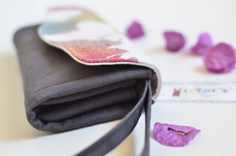 World Map Women's Wallet, Hand Painted Map Wallet, Gift for Travelers ...