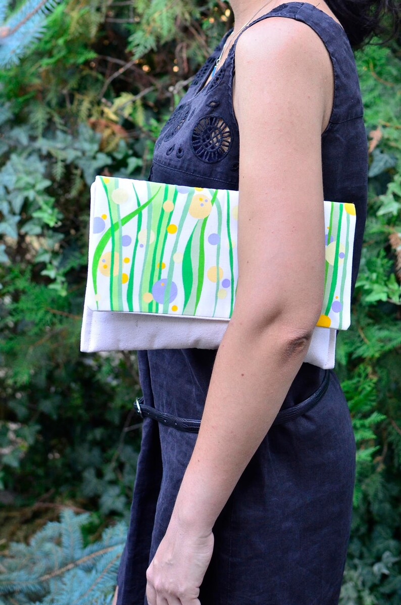 Hand Painted Purse, Handmade Clutch, Ivory Gift Bag, Spring Purse ...