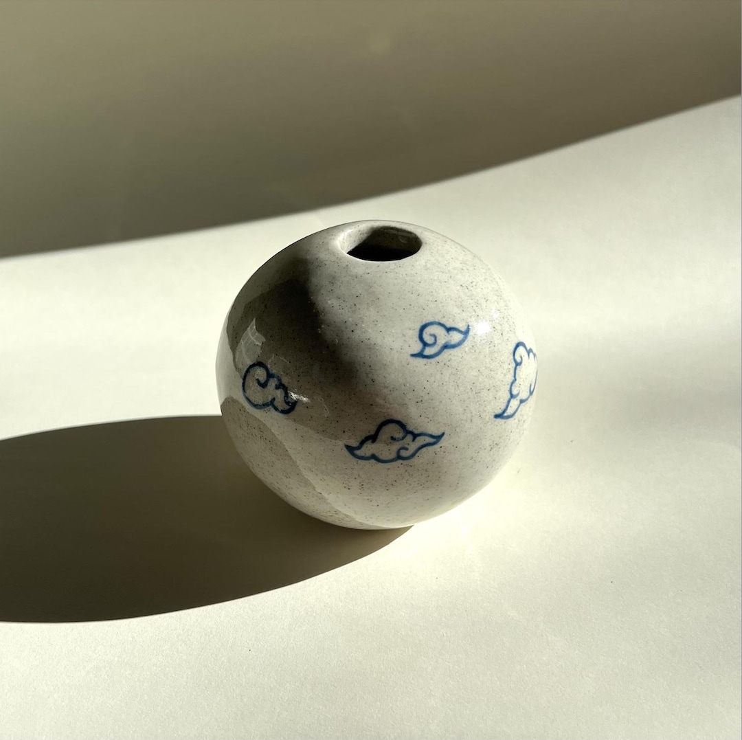 Handmade Ceramic Orb Sculpture – Abstract Round Art Object, Wabi-sabi ...