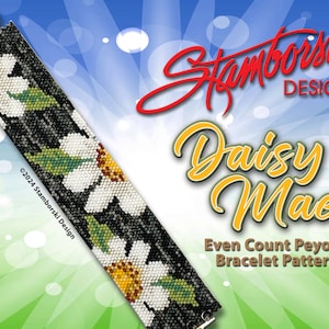 Daisy Mae - Peyote Bracelet PDF Pattern - Even Count Peyote - Etsy