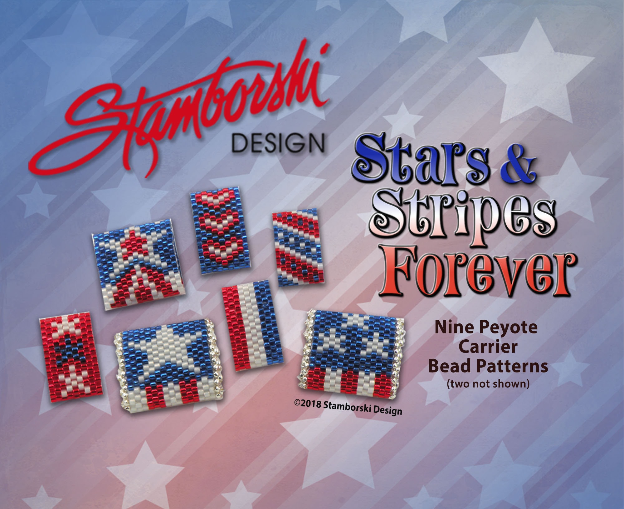 Stars & Stripes Forever Peyote Carrier Bead Patterns Pdf | Etsy
