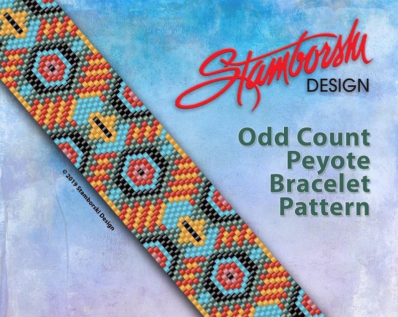 Odd Count Peyote Stitch Bracelet PDF Pattern - Etsy