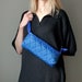 Blue Crossbody Bag Quilted Rectangular Cross Bag Small Shoulder Bag ...