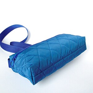 Blue Crossbody Bag Quilted Rectangular Cross Bag Small Shoulder Bag ...