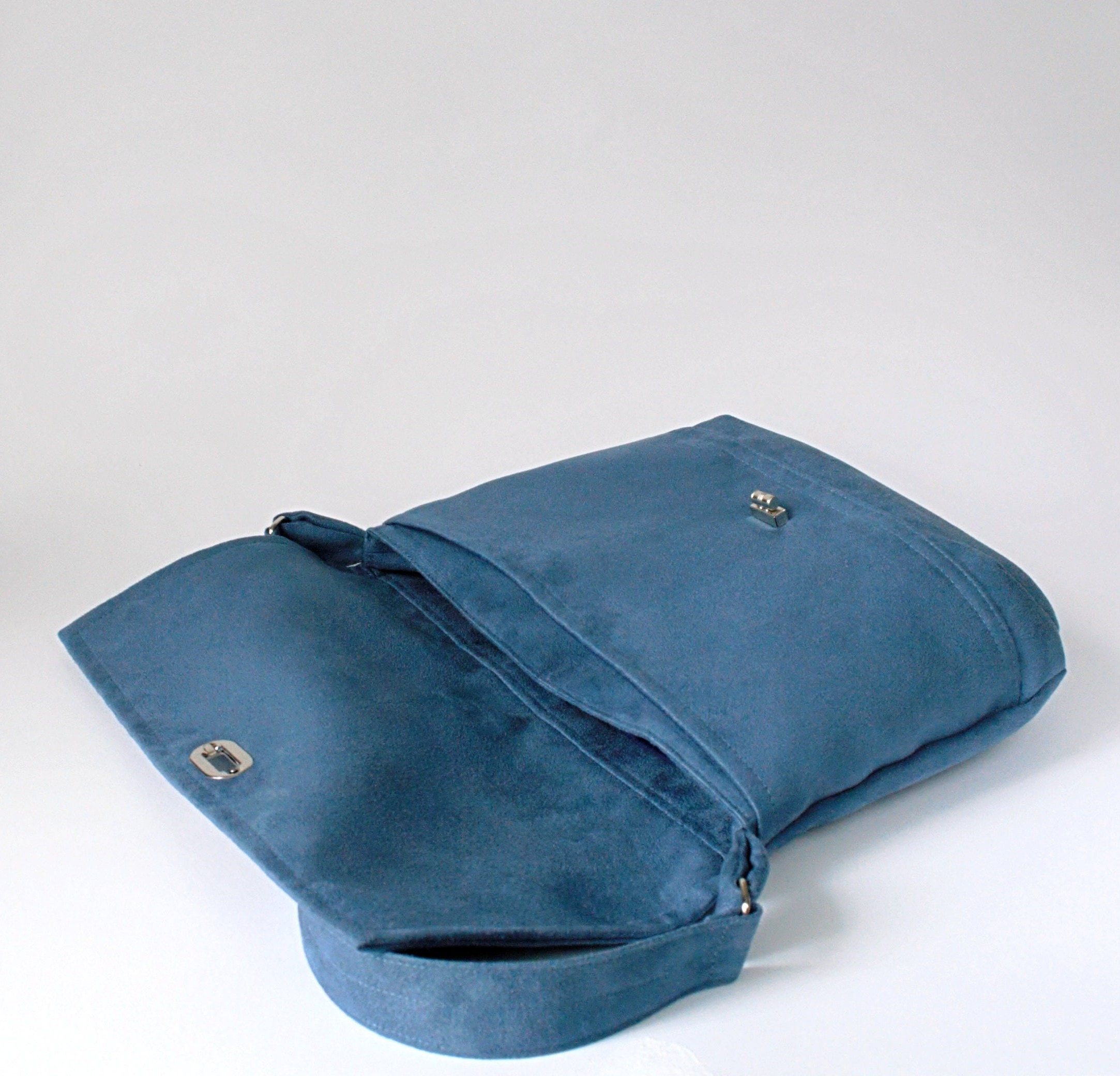 Blue Mini Shoulder Bag Faux Suede Small Hobo Bag Blue Handbag - Etsy