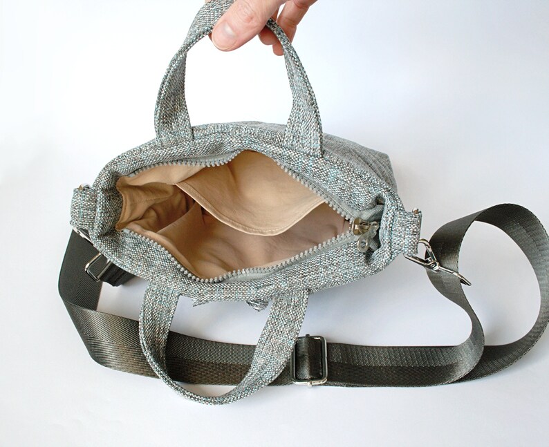 Tweed Mini Tote Bag Quilted Handmade Small Shoulder Bag With Handles ...