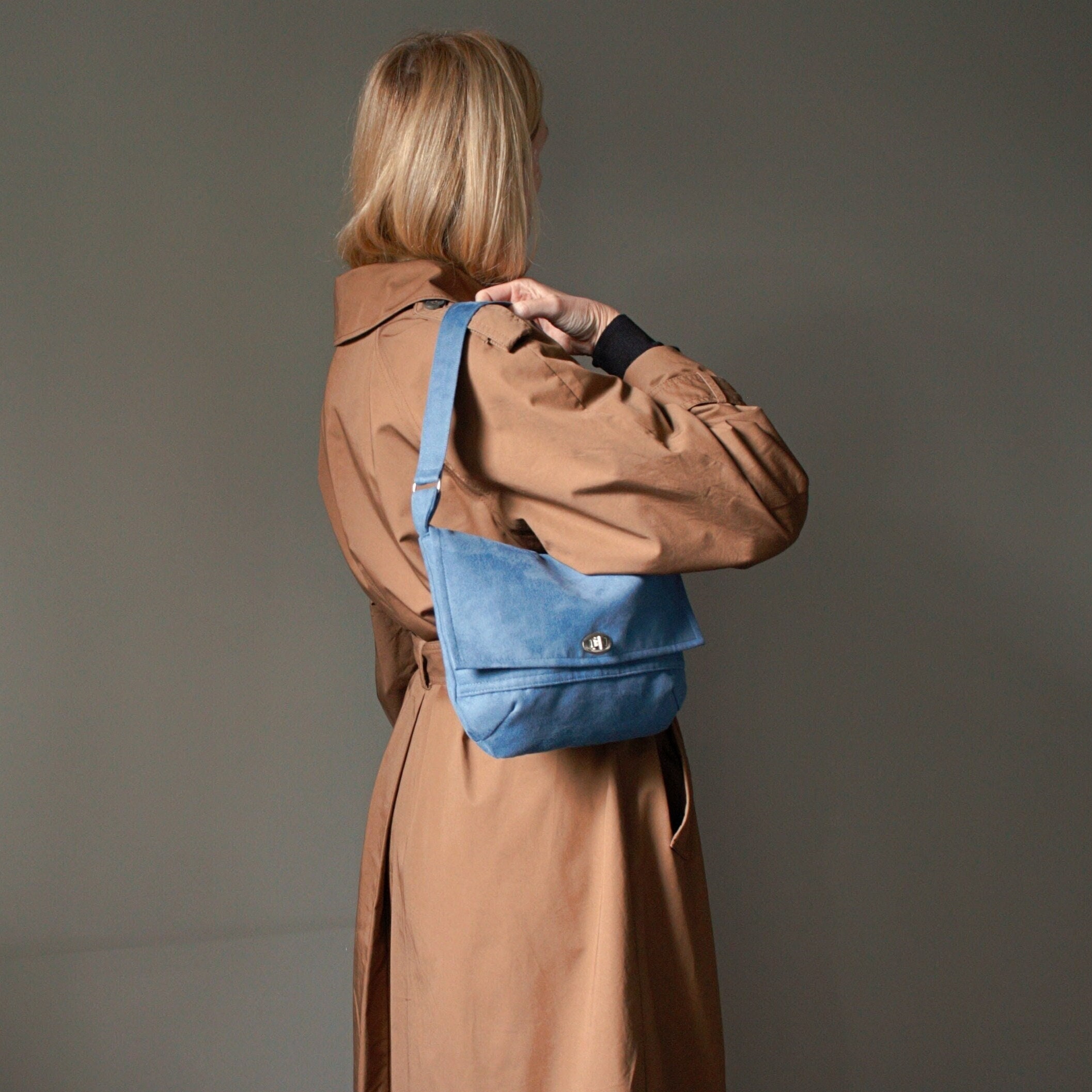 Blue Mini Shoulder Bag Faux Suede Small Hobo Bag Blue Handbag - Etsy