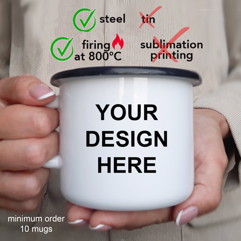 Custom Enameled Mugs - Etsy