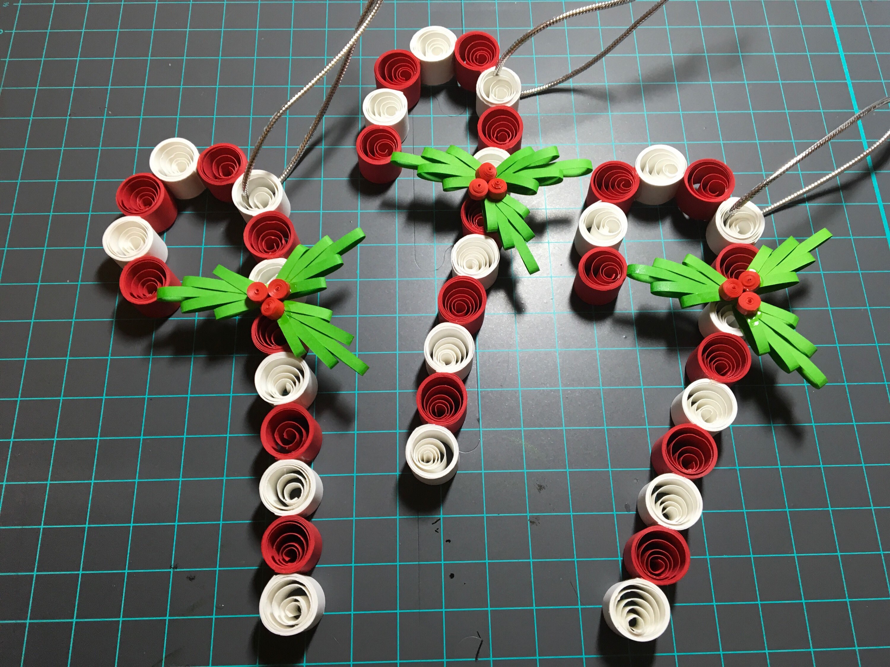 Quilled Candy Cane Ornament | Etsy