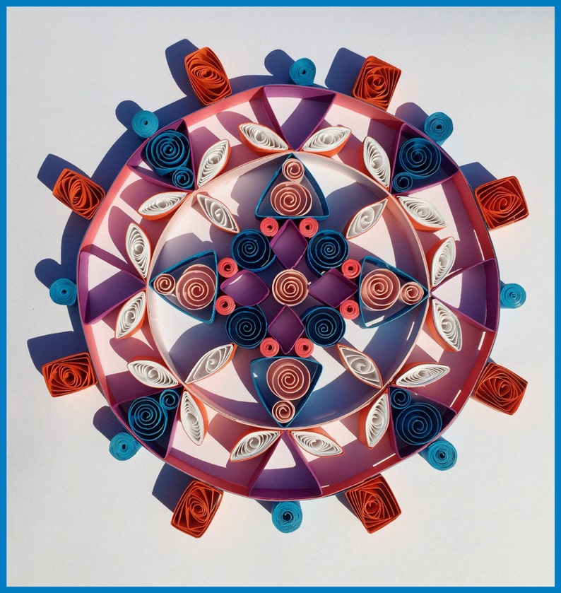 Quilled Paper Mandala Unique Gift Papercraft Art Wall - Etsy