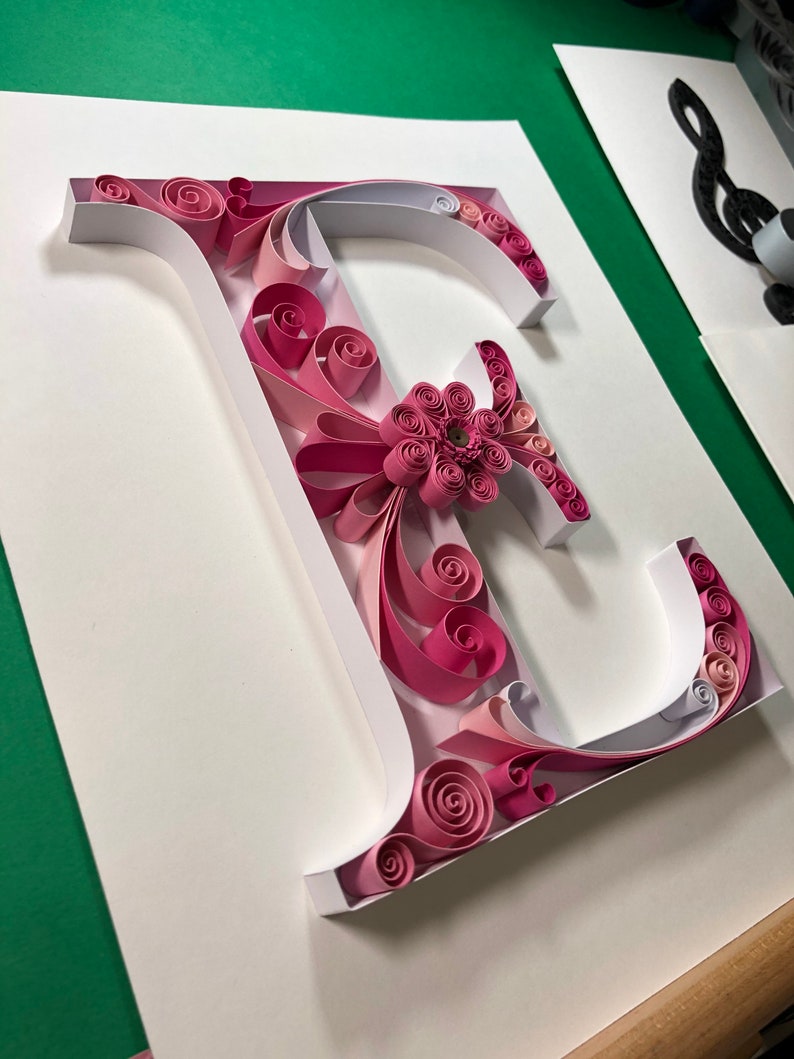 Custom Quilled Initial or Monogram 8x10 - Etsy