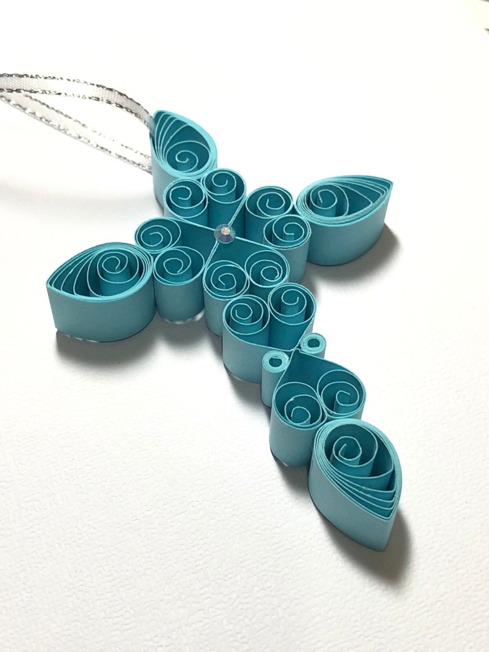 Quilled Paper Art Cross Ornament Christmas Ornament - Etsy Israel